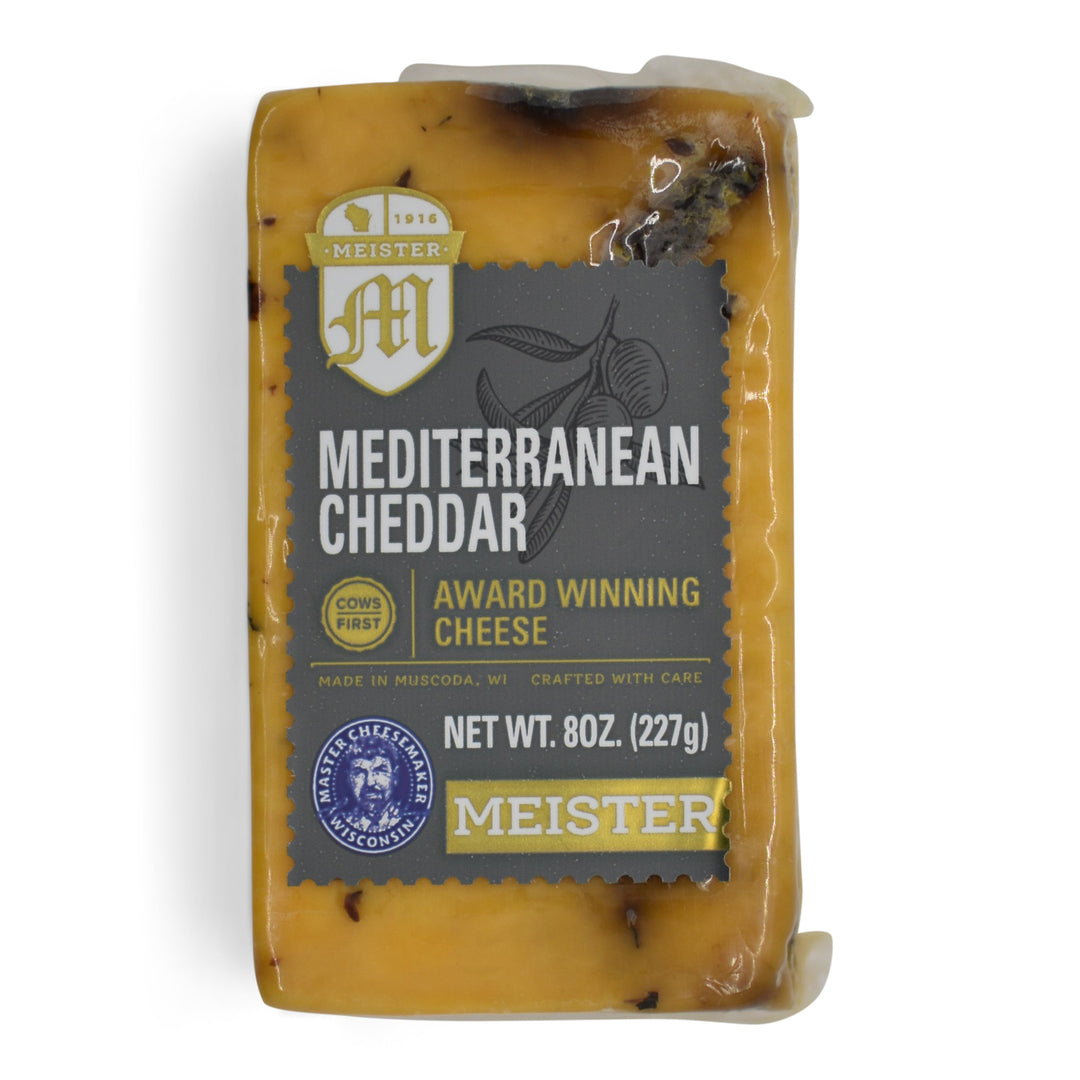 Mediterranean Cheddar (8oz. block) – Meister Cheese